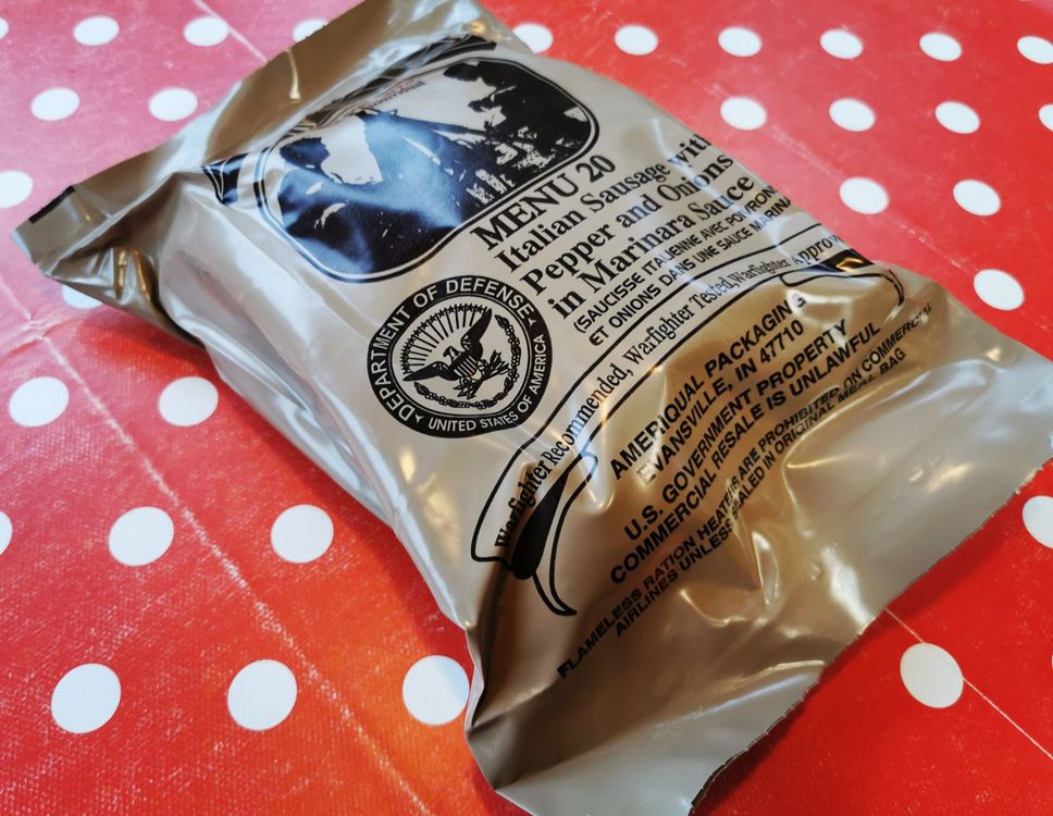 Original US Army MRE Menu #20 Italian Sausage Insp. 2/25 (Neu und ...