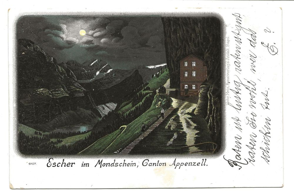 Restaurant Aescher (AI) Alpstein - Mondschein-Litho - 1900 (Gebraucht) in Engelburg für CHF 14.9 ...