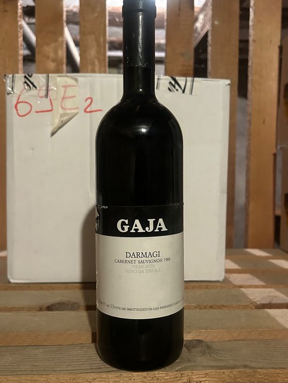 Exceptionnel Gaja DARMAGI 1988 Cabernet Sauvignon Piémont (Neu (gemäss ...