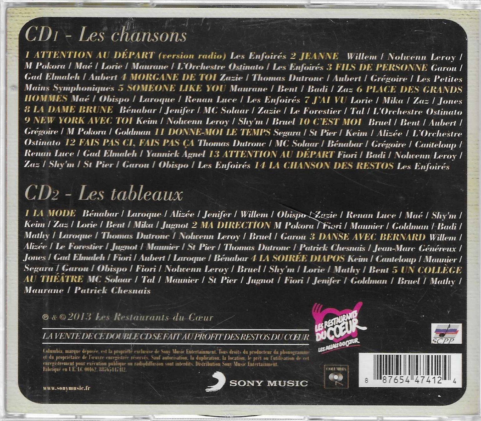 Les Enfoirés 2013 2 CD's - La boîte à musique des Enfoirés (Gebraucht ...