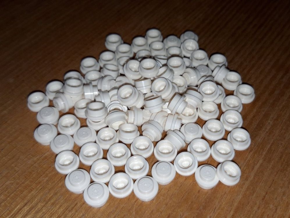 Lego 100 Stk. Plate round 1x1 weiss (Neu (gemäss Beschreibung)) in ...
