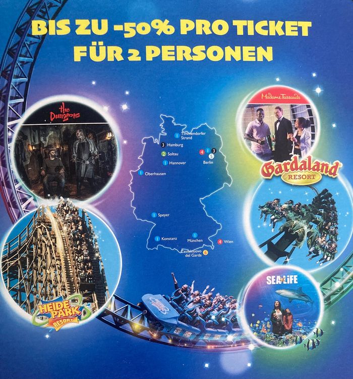 Bis zu 50% Rabatt für 2 Personen Gardaland | Kaufen auf Ricardo