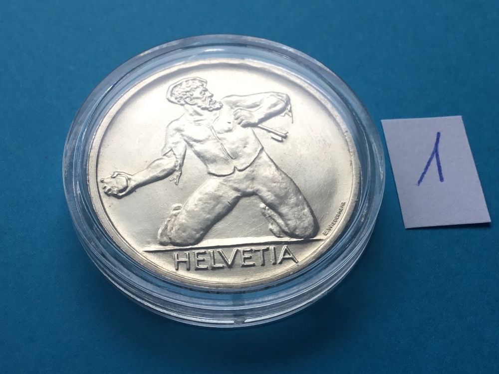 5 Franken Silbermünze St Jakob 1944 Unzirkuliert stgl (Neu (gemäss Beschreibung)) in St ...