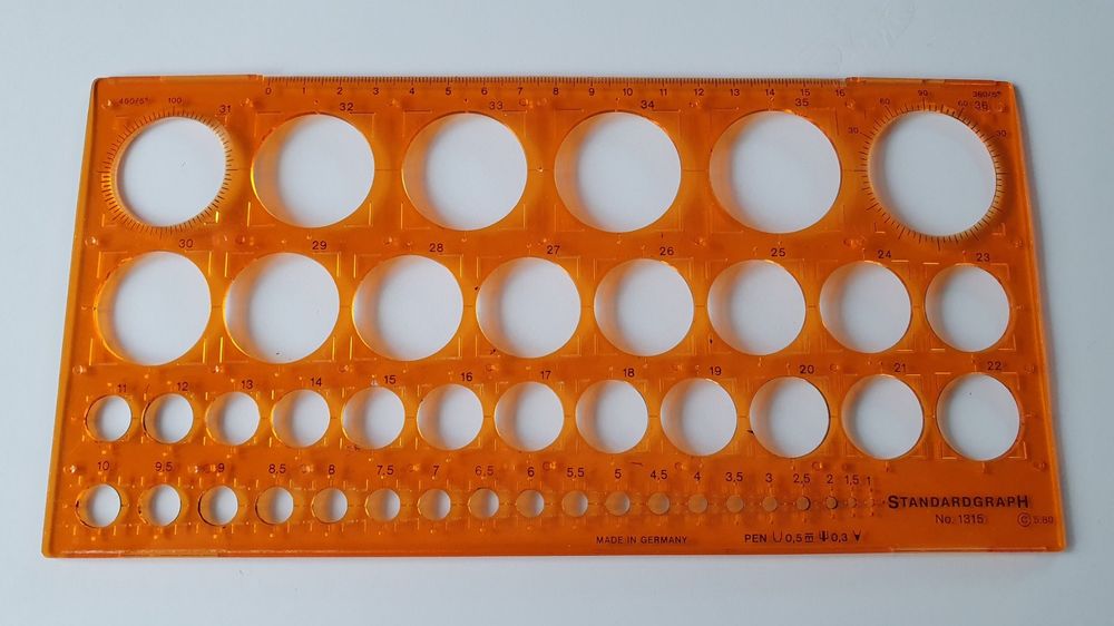 chablon de dessin Standardgraph No 1315 - cercles | Kaufen auf Ricardo