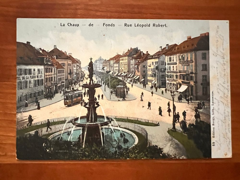 Postkarte La Chaux de Fonds Rue Robert Litho 1906 (P569) | Kaufen auf Ricardo