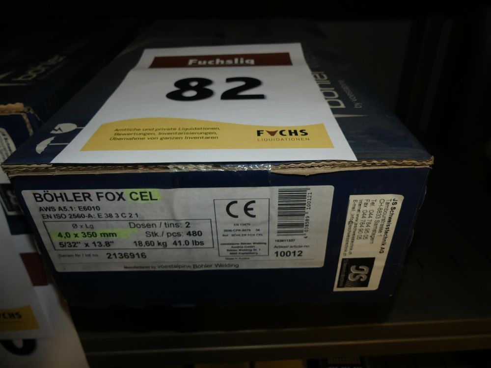 082) 480 x Böhler FOX CEL Stabelektrode (Gebraucht) in Otelfingen für ...