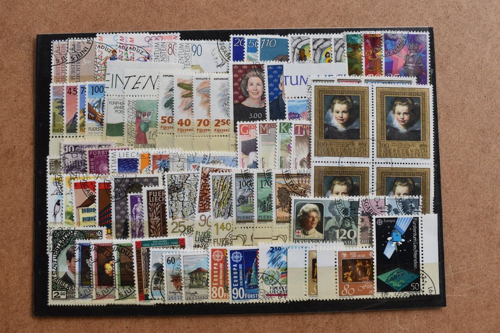 Lichtenstein Briefmarken. Nur ET Stempel. Über 80 Stück | Kaufen auf ...
