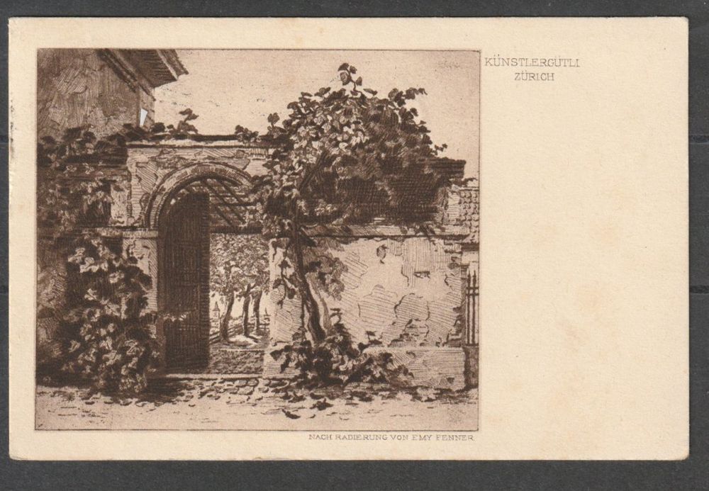 KÜNSTLERGÜTLI ZÜRICH 1922 mit Pro Juventute Marke (B4 (Gebraucht) in Ruggell für CHF 1 – mit ...