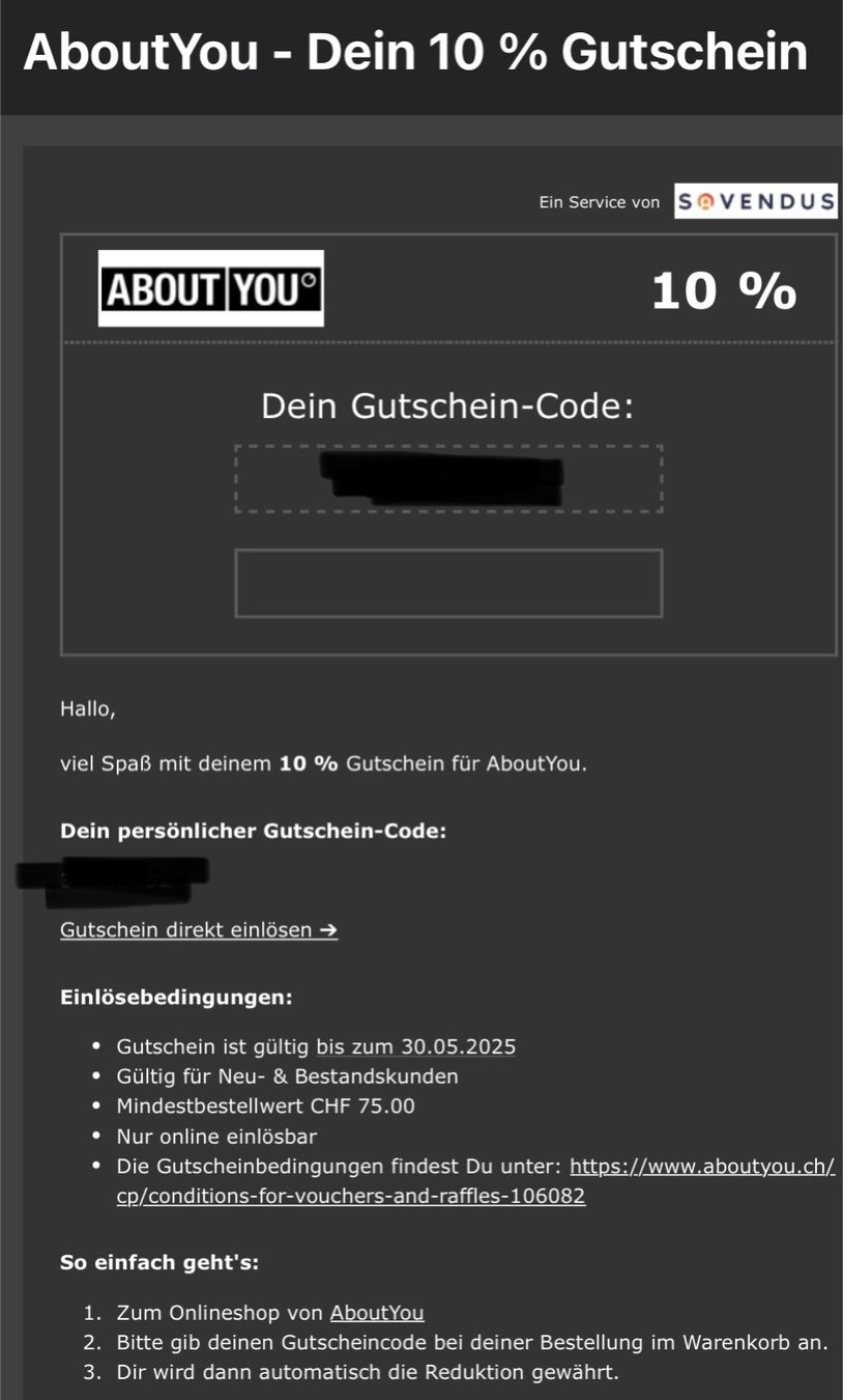 About You 🛍️ - 10 % Gutschein Gutscheincode Rabattcode (Neu und ...