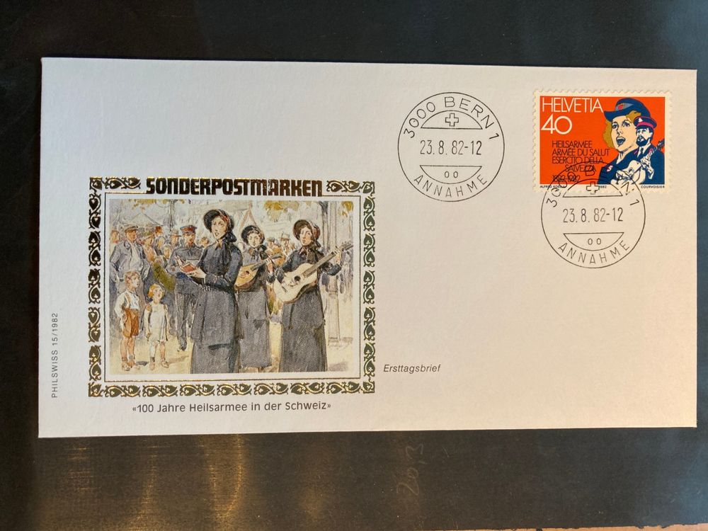 CH 1982 FDC 100 J. Heilsarmee Schweiz Ortsstempel Bern (Gebraucht) in Liestal für CHF 1 – mit ...