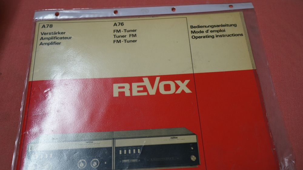 REVOX A76 Radio FM Tuner inkl. Bedienungsanleitung vintage | Kaufen auf ...