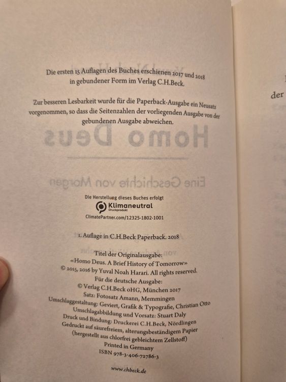 Homo Deus - Yuval Noah Harari (Neu (gemäss Beschreibung)) in Zürich für ...