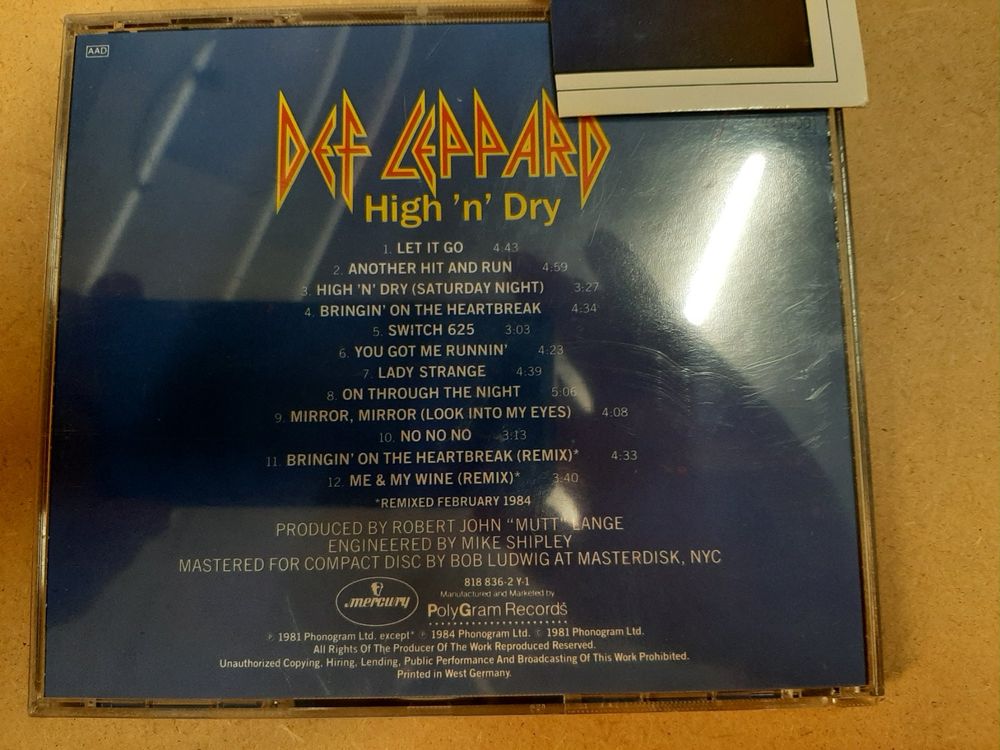 Def Leppard - High 'n' Dry CD - Top Zustand - Selten! (Gebraucht) in ...