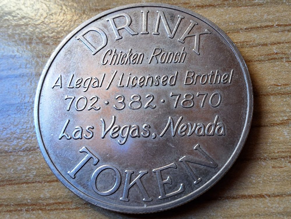 USA Drink Token Chicken Ranch Las Vegas, Nevada, Dm. 40 mm (Gebraucht ...