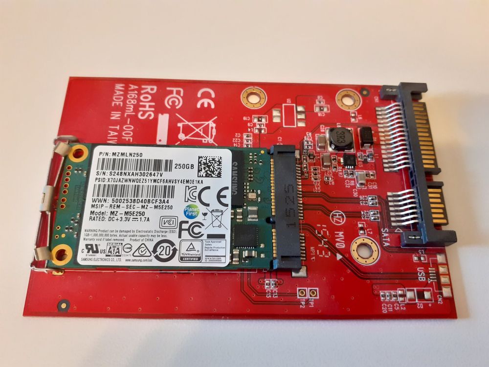 SSD Samsung 250GB MZ MIN 250, inklusive Adapter! | Kaufen auf Ricardo