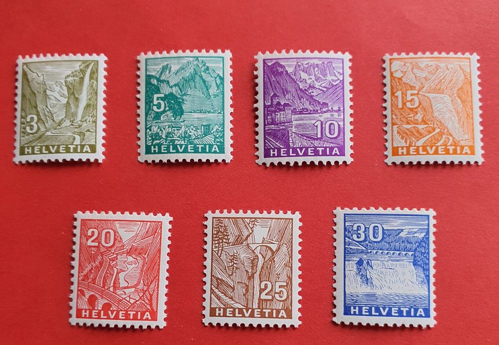 1934 Serie Landschaftsbilder. No.194-200. Postfrisch. (Gebraucht) in Zürich für CHF 9 – mit ...