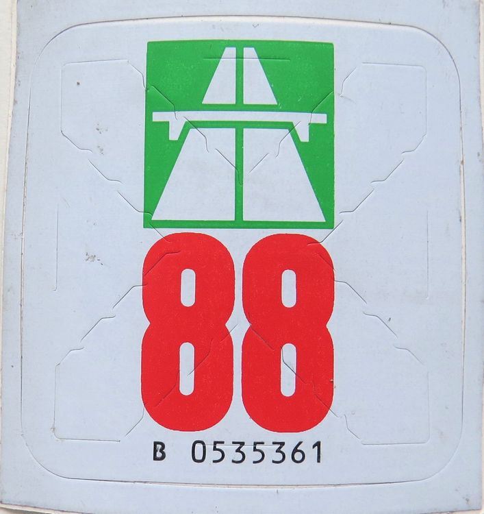 Autobahnvignette der Schweiz 1988 ! (Neu (gemäss Beschreibung)) in ...