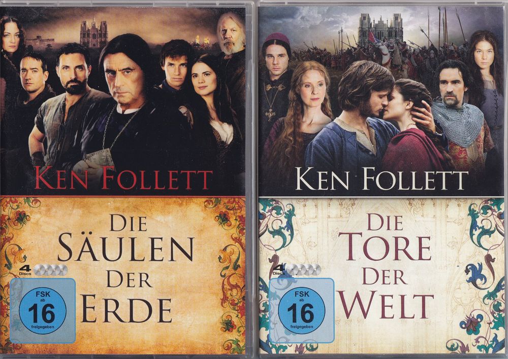 Ken Follett: Die Säulen der Erde & Tore der Welt,DVDs (Gebraucht) in ...