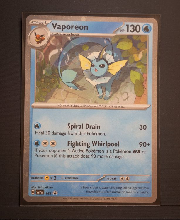 Vaporeon SVP 168 Promo Card 🇬🇧 | Prismatic Evolutions (Gebraucht) in ...