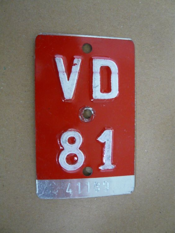 PLAQUE VELO VD 81 | Kaufen auf Ricardo