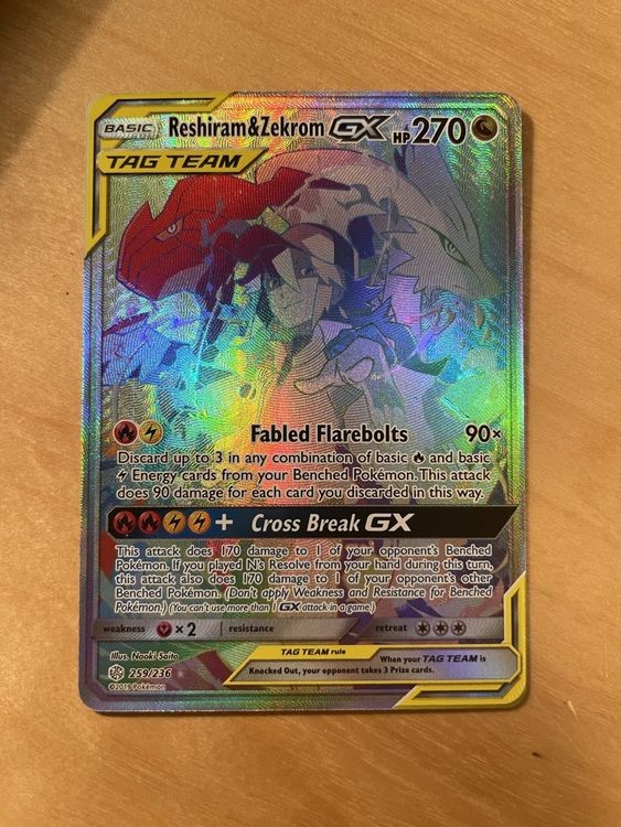 Pokemon Reshiram & Zekrom GX Tag Team Cosmic Eclipse (Gebraucht) in Niederönz für CHF 129 – mit ...
