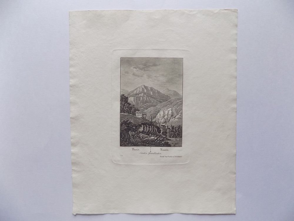 Thusis Graubünden Aquatinta von Maehly und Schabelitz (Gebraucht) in ...