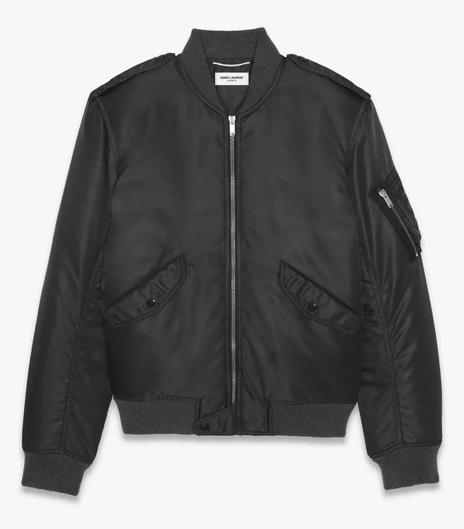 Saint Laurent Paris Bomber Jacket Black sz48 Hedi Slimane (Gebraucht ...