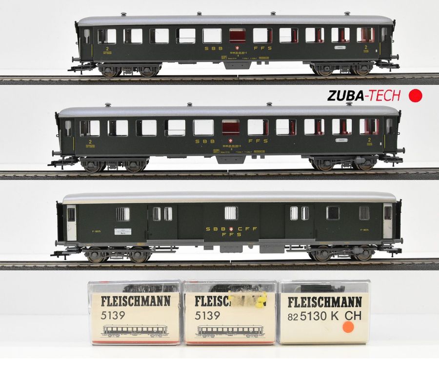 Fleischmann 3x Stahlwagen der SBB H0 GS mit OVP (Gebraucht) in St. Gallen für CHF 92 – mit ...