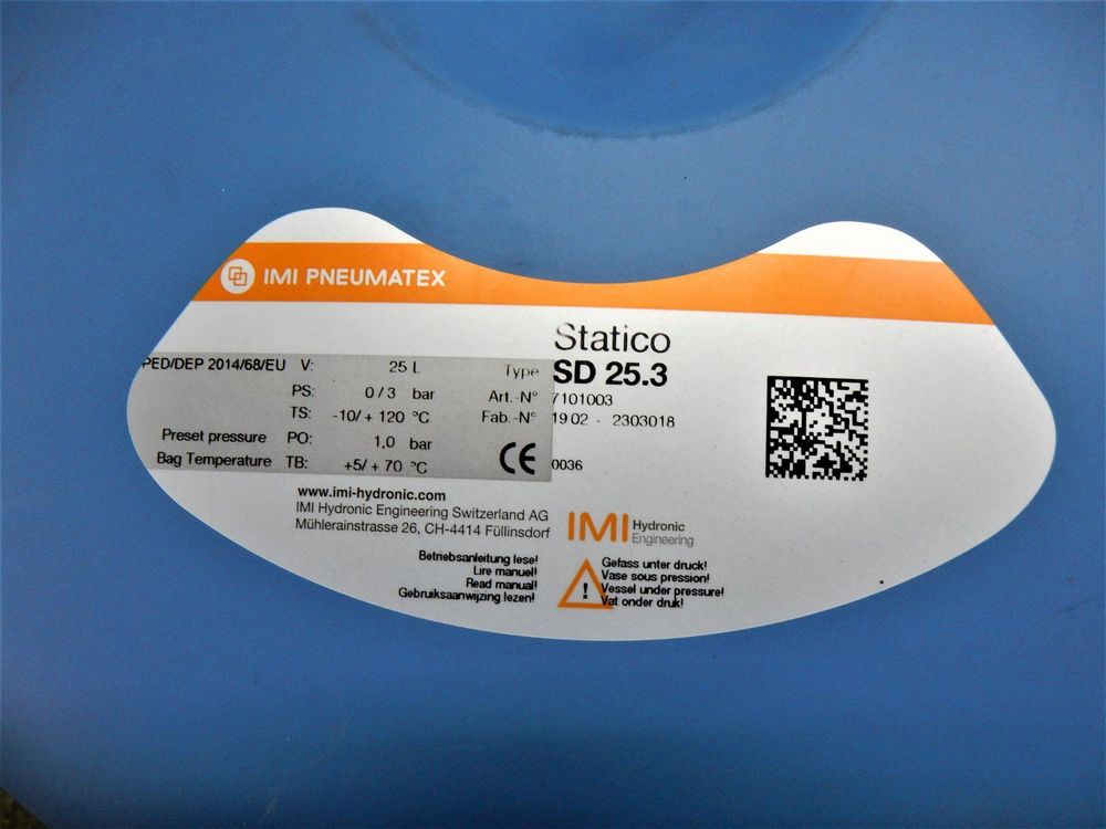 PNEUMATEX STATICO SD 25 LITER | Kaufen auf Ricardo