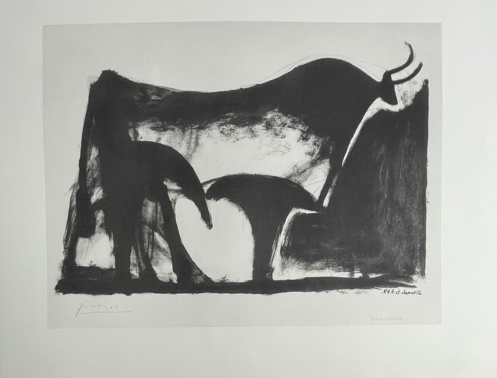 Pablo Picasso (1881-1973)Lithographie Der Schwarze Stier (Gebraucht) in ...