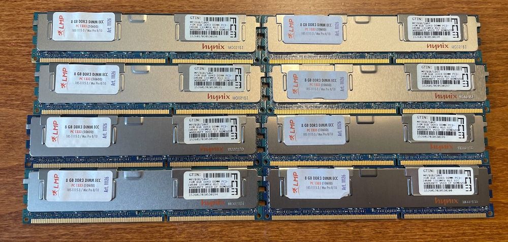 8x 8GB DDR3 RAM 1333Mhz ECC PC 10600 64GB Mac Pro 4,1/5,1 | Kaufen auf ...