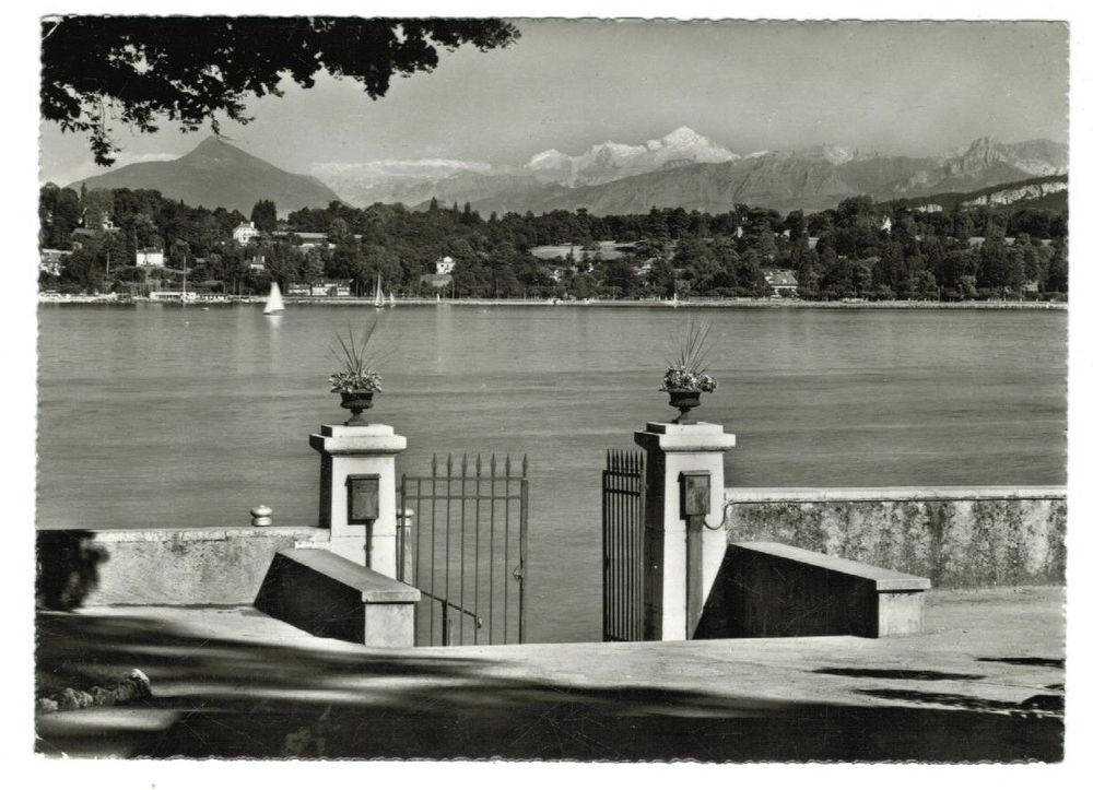 AK Genève, Le Mont Blanc depuis la Perle du Lac 1955 (Gebraucht) in Zürich für CHF 2 – mit ...