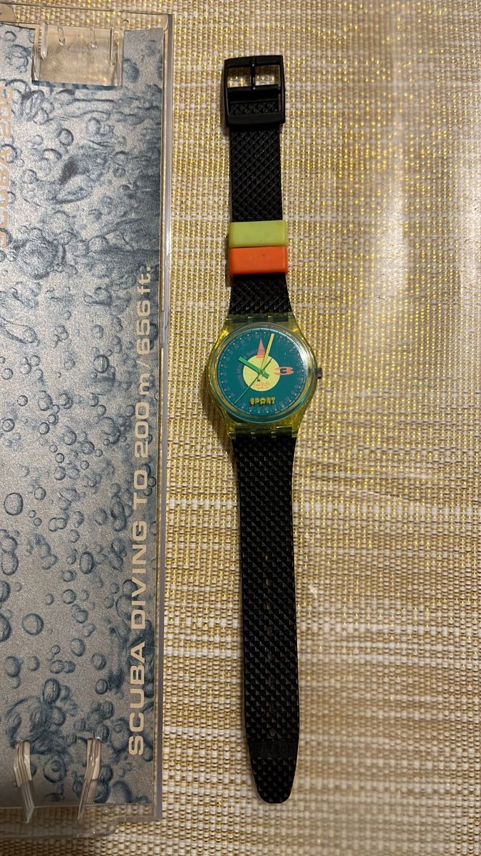Vintage Swatch Uhr, Modell Sporty, Funky Design der 90er (Neu (gemäss ...
