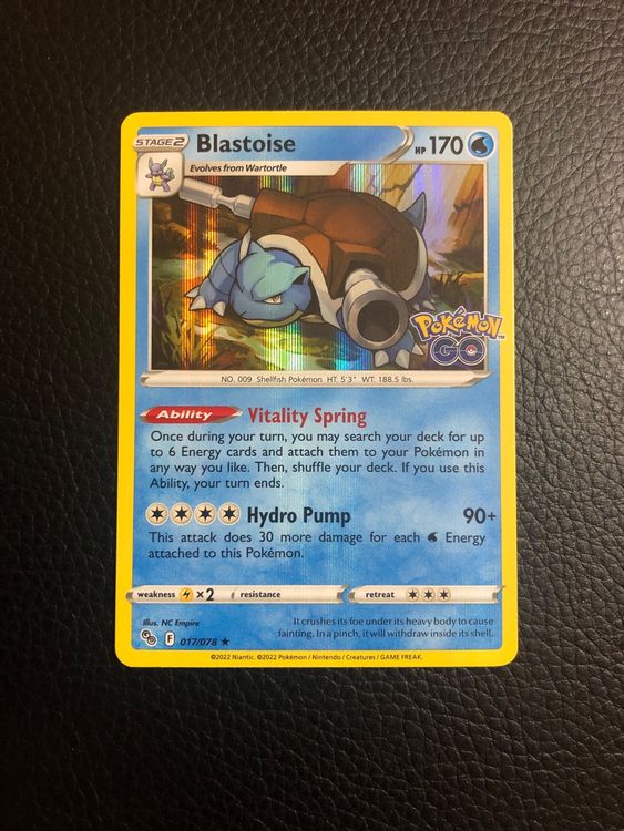 Pokemon GO Blastoise Holo 17/78 Ab 1 | Kaufen auf Ricardo