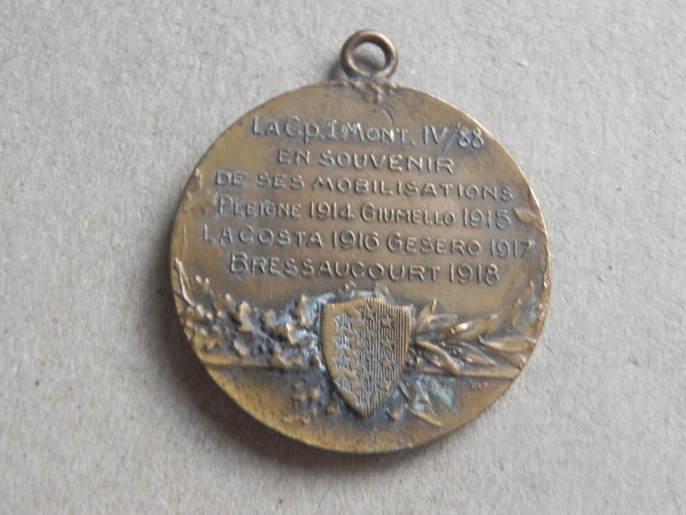 Medaille Schweiz Militär Grenzbesetzung Mobilisation 1918 (Gebraucht) in Siebnen für CHF 44 ...