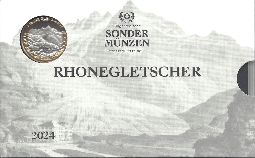 Neuster Münzsatz von 2024 Rhonegletscher in Stempelglanz (Gebraucht) in ...