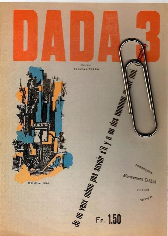 Dada Tristan Tzara Cover Magazin Poster 1917-20 (Neu und ...