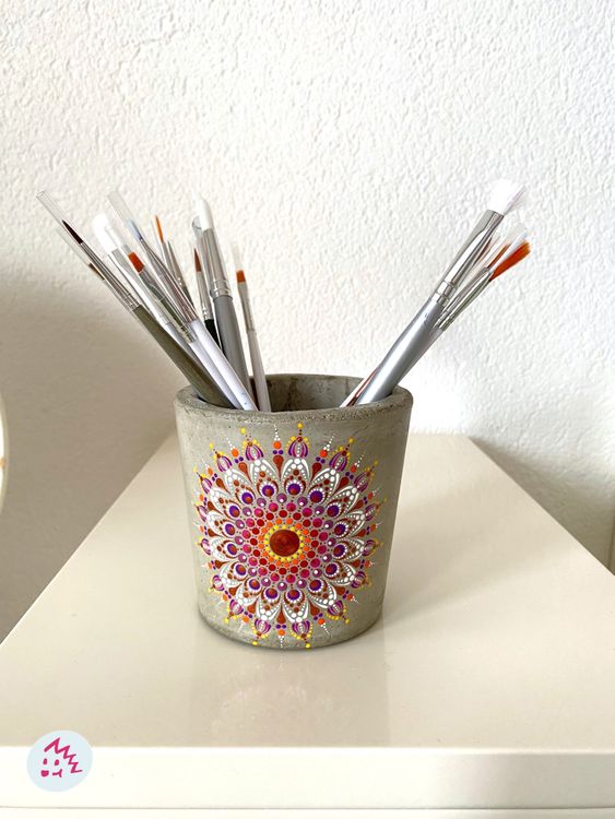 Mandala Stiftebehälter, Übertopf, Gefäss | Kaufen auf Ricardo