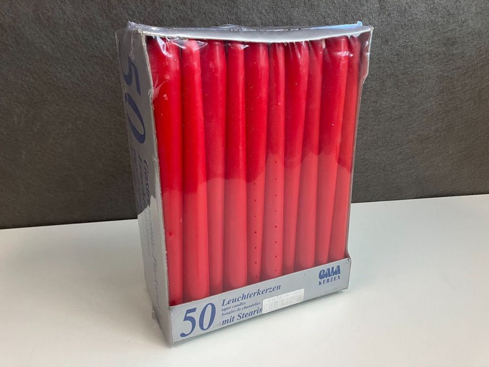 Gastro Packung roter Leuchtkerzen ab 1.- (Neu und originalverpackt) in Krinau für CHF 9 – mit ...