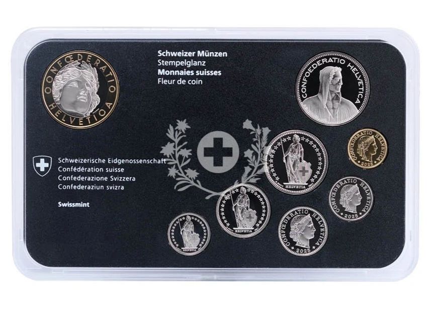 Schweizer Münzsatz 2025 Stempelglanz (Neu und originalverpackt) in Muralto für CHF 51 – mit ...