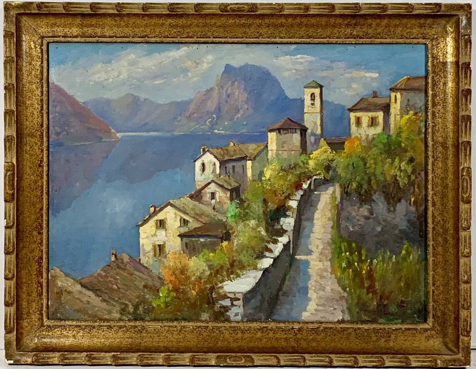 Stefano Gattelli (1962) Gemälde Tessiner Landschaft (Gebraucht) in Root ...