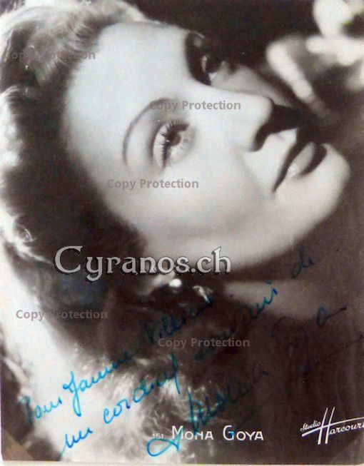 Mona Goya (1909-1961) Schauspielerin - Autogramm (Gebraucht) in ...