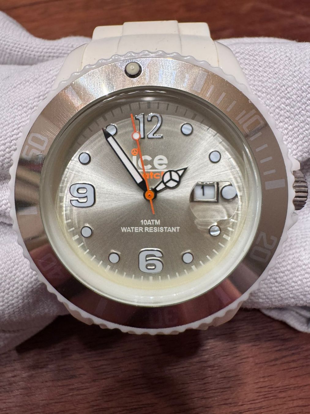 Running White Ice Watch Silicone Braided Band Big Dial Men (D'occasion ...