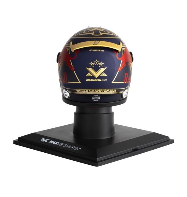 Red Bull Max Verstappen Weltmeister 2023 Formel 1 Helm 1:4 (Neu und ...