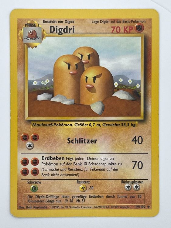 Digdri 19/102 Rare Pokémon Base set (Neu (gemäss Beschreibung)) in ...