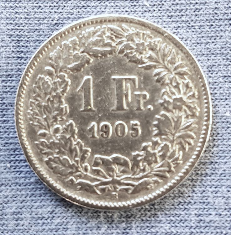 1 Franken 1905 uralte sehr rare Silbermünze ab nur 1 Fr !!! (Gebraucht) in Camignolo für CHF 5 ...