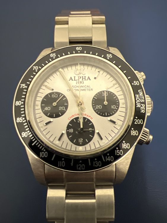 Alpha Chronograph Panda, 39 mm Ungetragen (Neu (gemäss Beschreibung ...