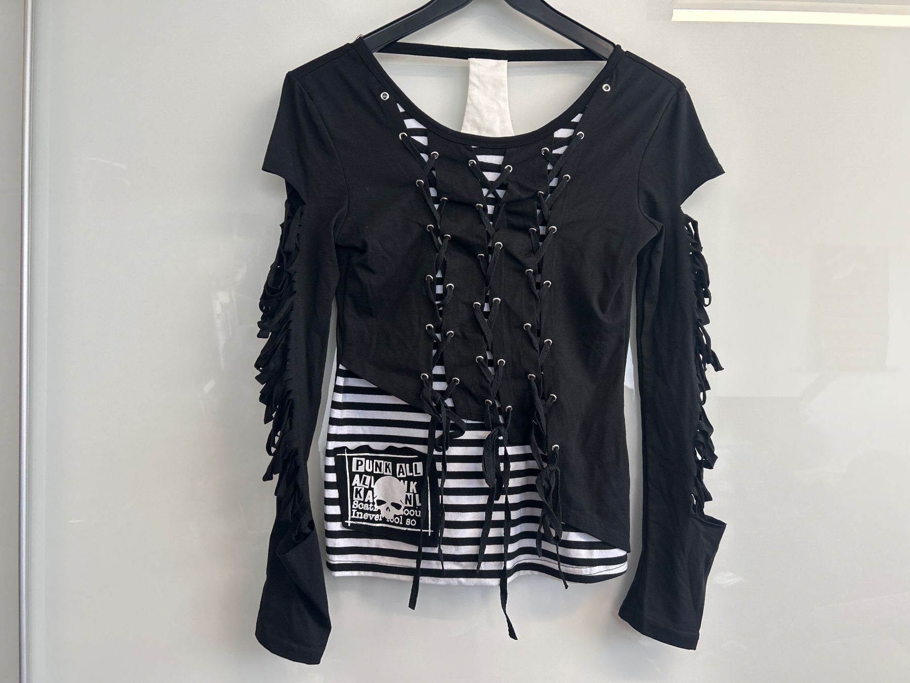 Shirt Langarm Pink Cool Rockig Destroyed Look Gr M NEU (Neu und ...