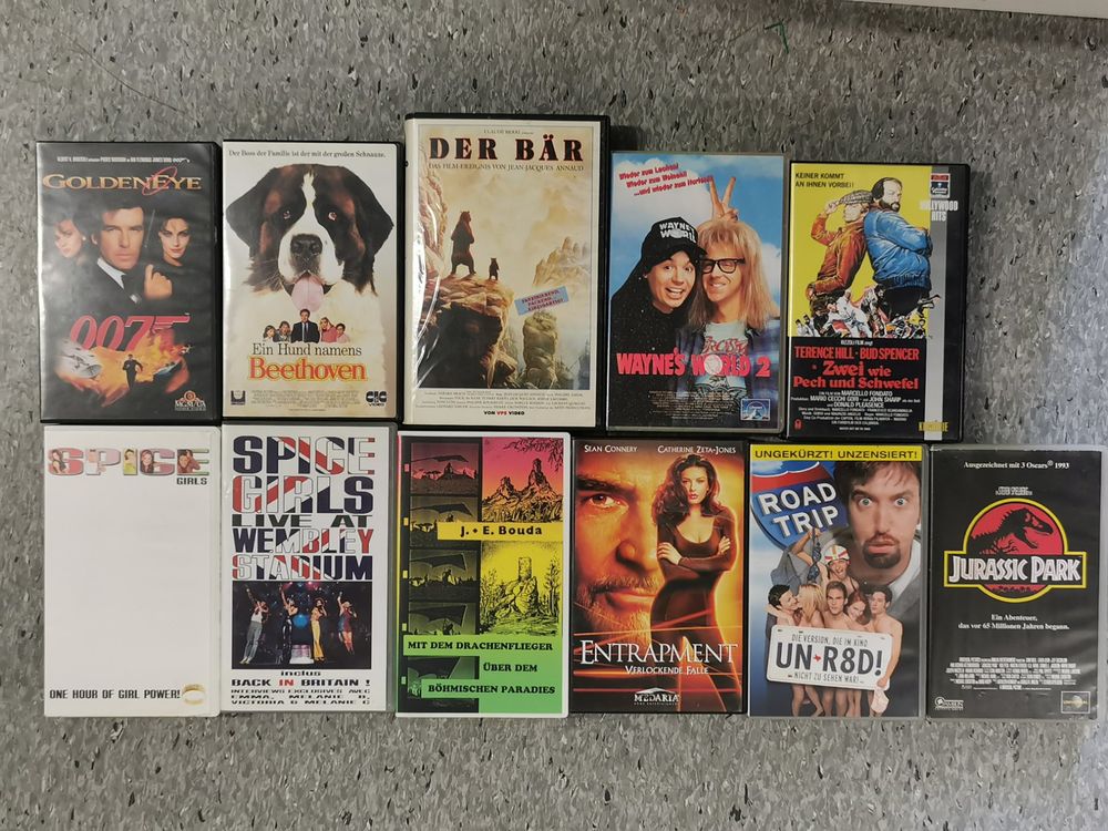 11x VHS Kassette Film James Bold Jurassic Park Spencer & Hil | Kaufen ...