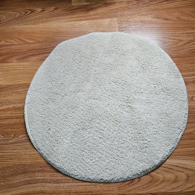 Badeteppich Rund Beige 55 cm | Kaufen auf Ricardo